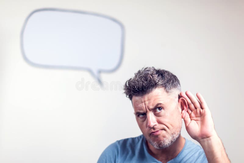 Portrait of a Young Man with a Empty Speech Bubble Over His Head Stock ...