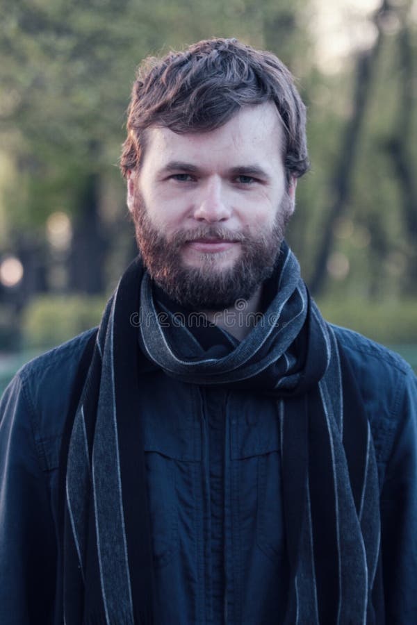 Portrait of Young Man in European City. Stock Photo - Image of person ...