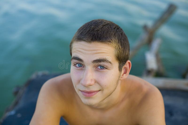 Portrait of young man stock image. Image of short, brownhaired - 33305775