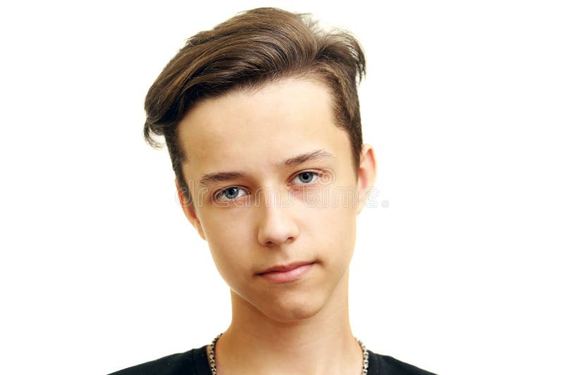 Young Man Profile Face Over Gray Stock Image - Image of looking, shirt ...