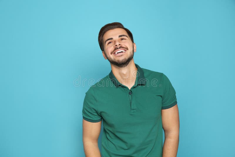 Portrait of Young Man Laughing Stock Photo - Image of laughing, happy ...