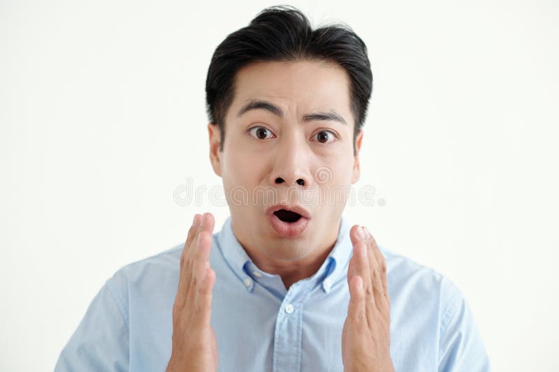 Man with Surprised Expression Stock Image - Image of adult, confident ...