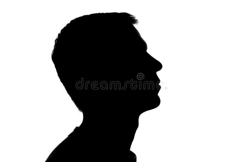 Portrait of a Young Man, Side View Stock Photo - Image of silhouette ...
