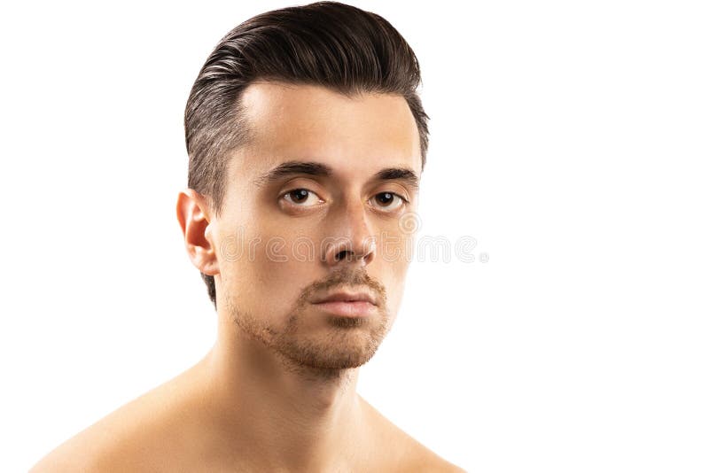 Portrait of Young Man with a Smooth Skin Stock Image - Image of male ...