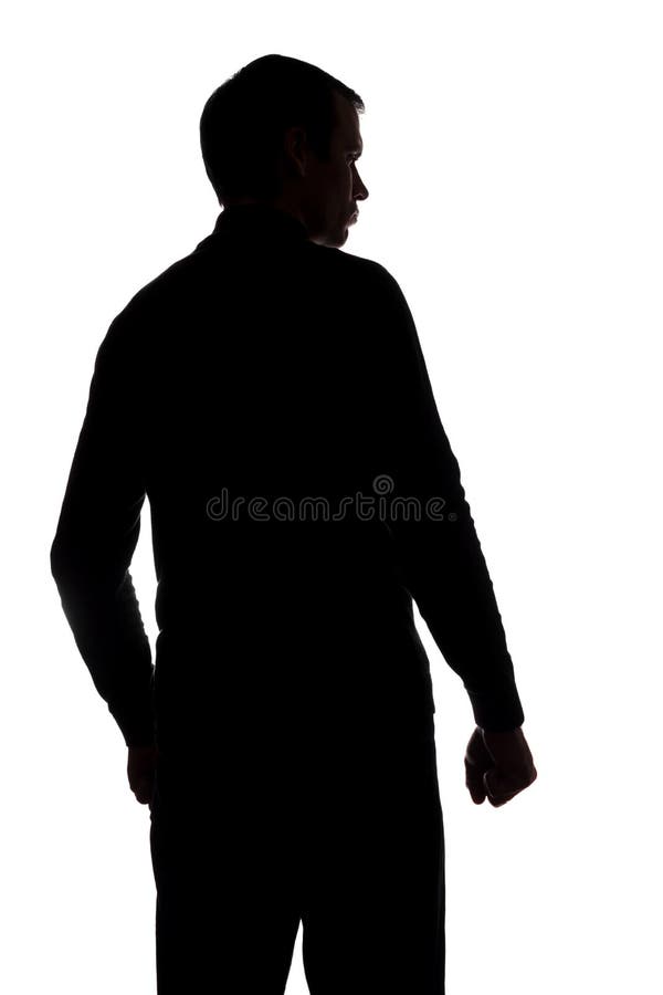 Portrait of a Young Man, View from the Back Stock Image - Image of ...