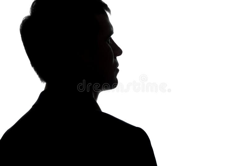 Portrait of a Young Man, View from the Back Stock Image - Image of ...