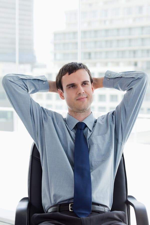 Portrait of a Young Manager Relaxing Stock Photo - Image of relaxed ...