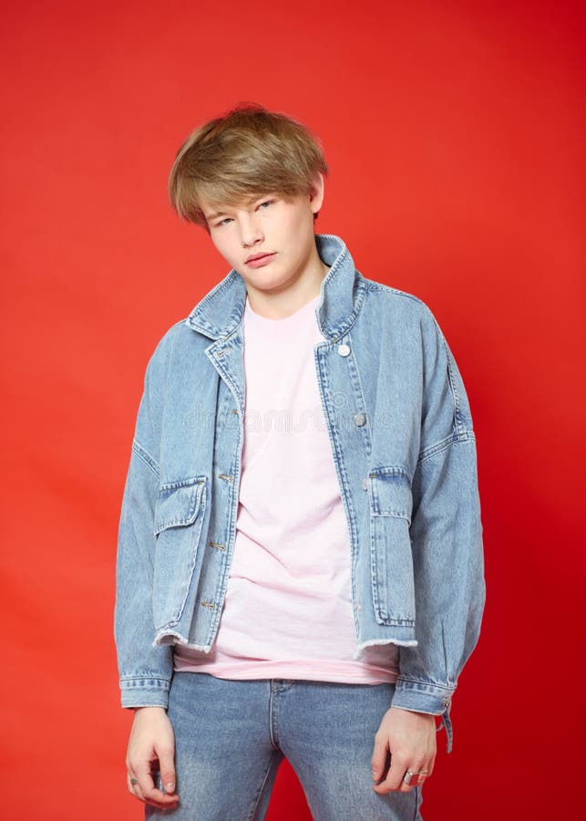 Portrait of Young Model Boy Stock Photo - Image of clothes, spring ...
