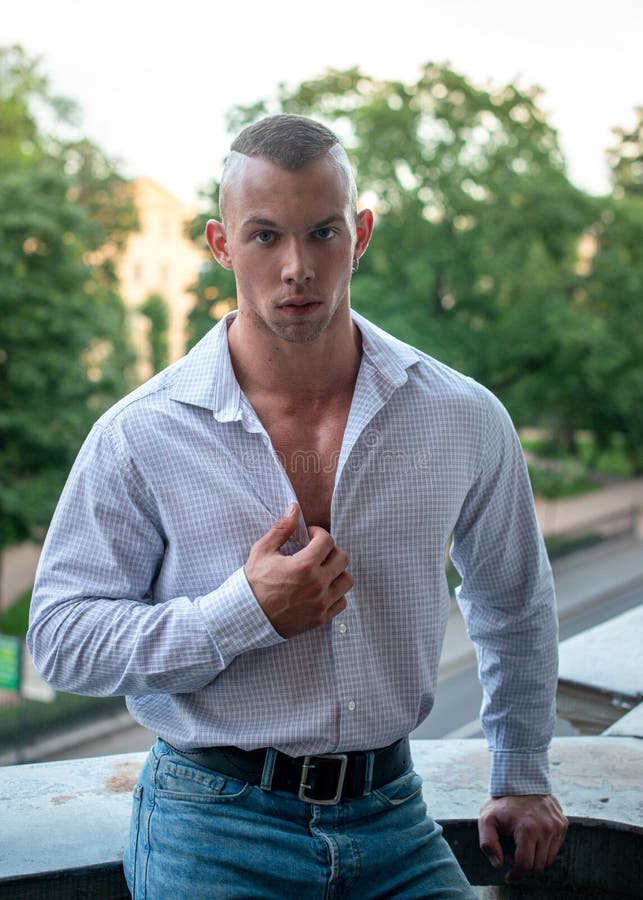 Fit male model stock image. Image of athlete, strong - 169517659