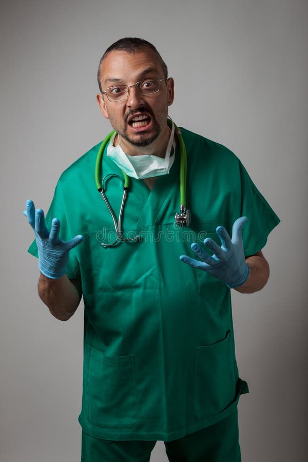 Mad Doctor Nerd stock image. Image of funny, coat, cute - 9229281