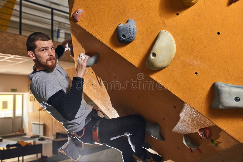 Powerful Physically Challenged Man Training Hard At Climbing Classes ...
