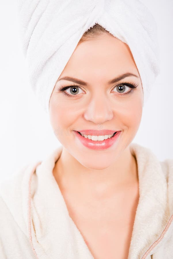 Portrait of Young Pretty Model in Front of Camera Stock Photo - Image ...