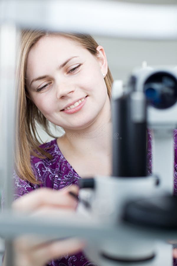 Portrait of a Young Pretty Optometrist Stock Photo - Image of health ...