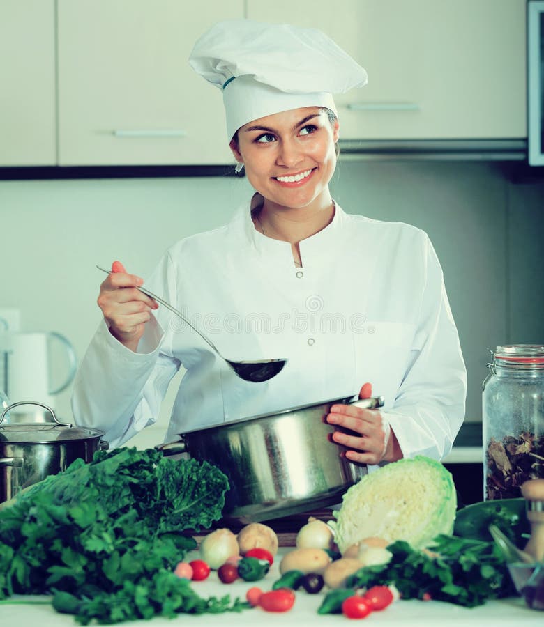 Portrait of Young Professional Chef Stock Image - Image of ordinary ...