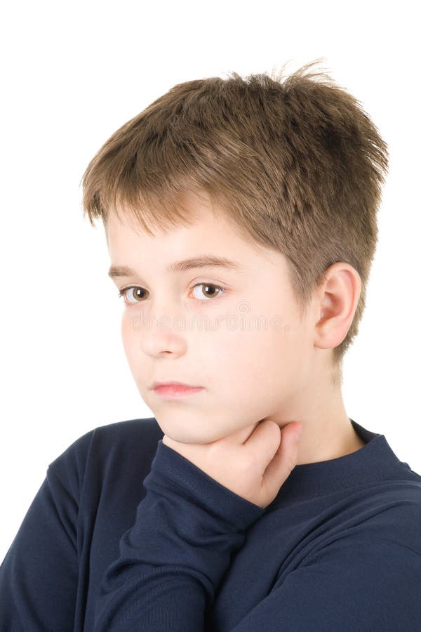 Portrait of young sad boy stock photo. Image of dreaming - 7099450