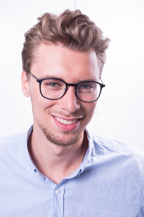 Portrait Young Smart Professional Smiling into Camera Stock Image ...