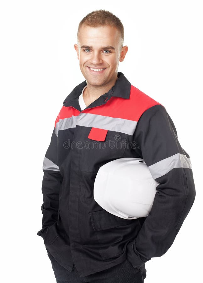 Portrait of Young Smiling Engineer Stock Photo - Image of friendly ...