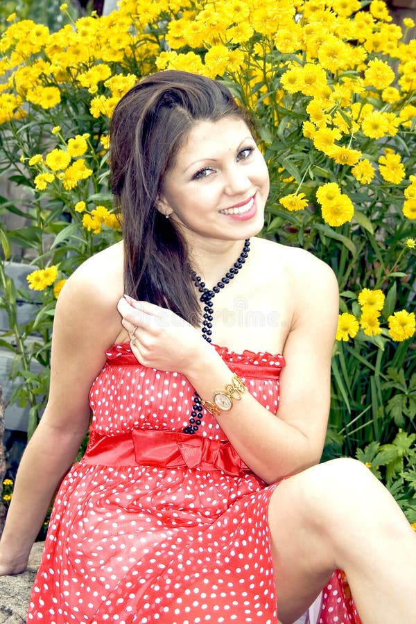 Portrait Of Young Smiling Lady Stock Photo - Image of life, delight ...