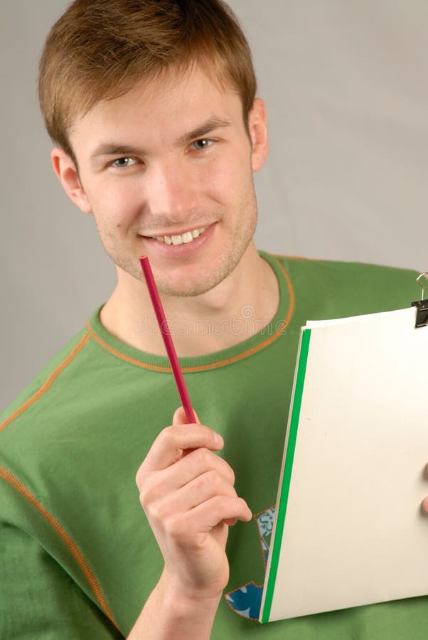 Portrait of young student stock photo. Image of flowchart - 2296644