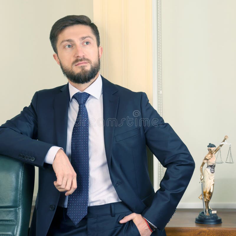 Portrait of a Young Successful Lawyer in the Office Stock Image - Image ...