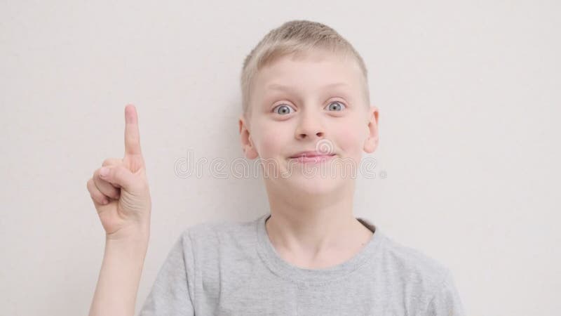 Portrait of Young Thinking Pondering Cute Boy Having Idea Moment ...