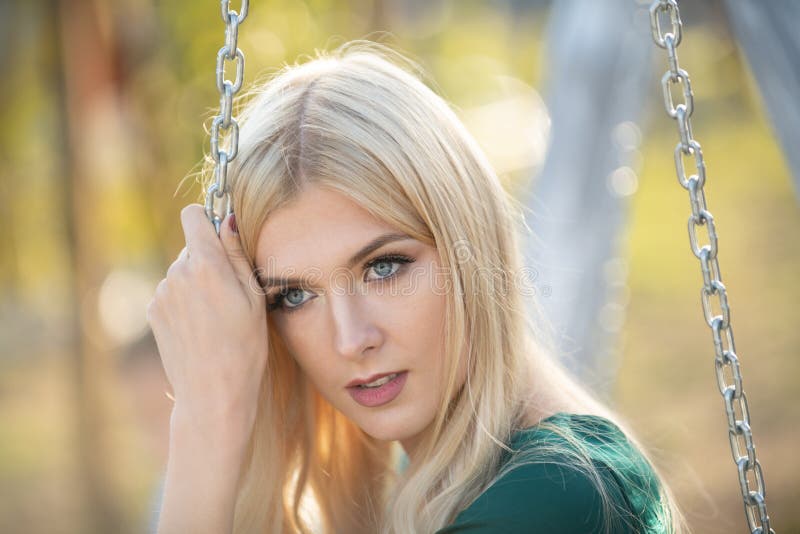 Portrait Of A Young Thoughtful Pensive Woman Close Up Face Of
