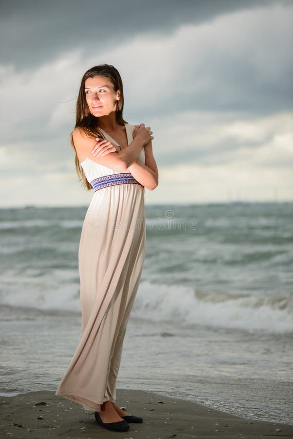Portrait of a Young Woman at Dawn Stock Photo - Image of girl ...