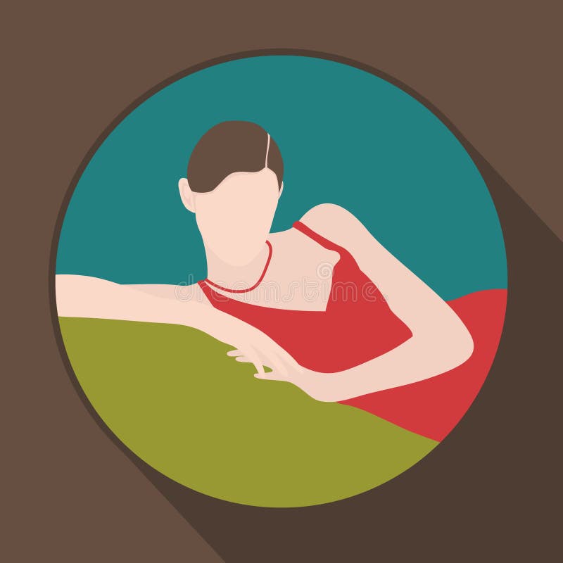 Portrait of Young Woman without Face. Stock Vector - Illustration of ...