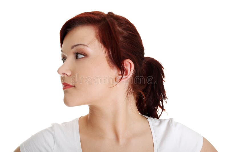 Portrait Of A Young Woman Looking Left Stock Photo - Image: 24328020