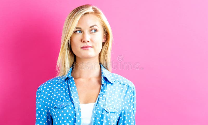 2,019 Portrait Woman Solid Color Background Stock Photos - Free ...