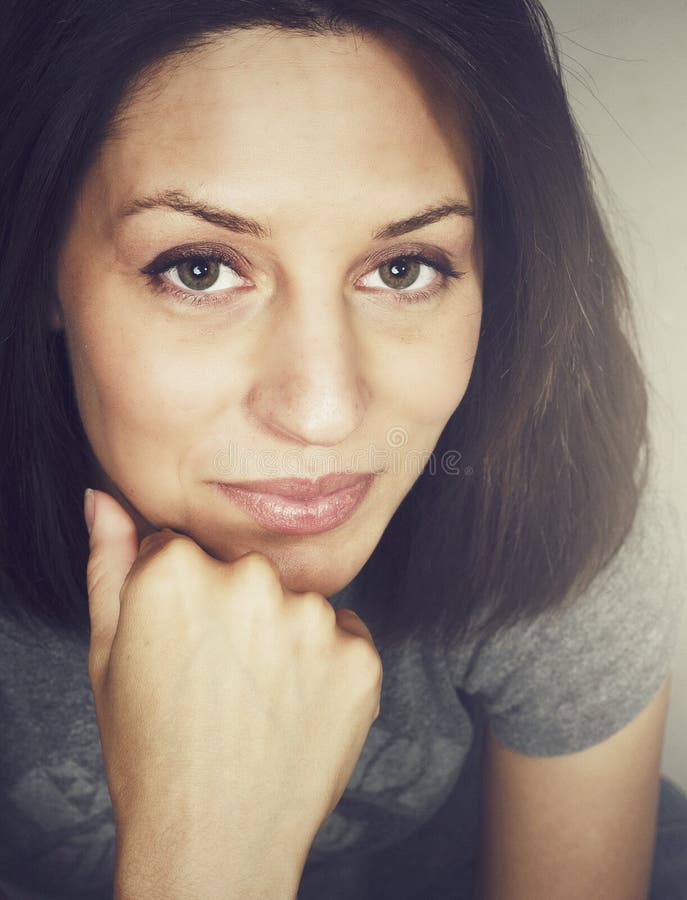 Portrait of a young woman stock photo. Image of face - 39312556