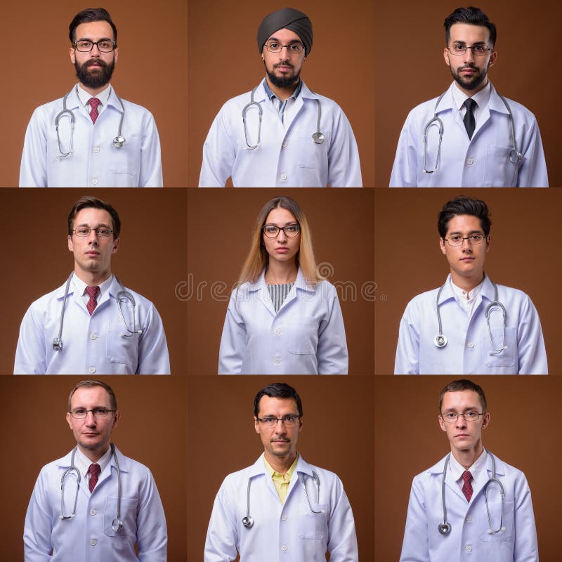 Portraits of Doctors and Healthcare Workers Looking at Camera Shot in ...