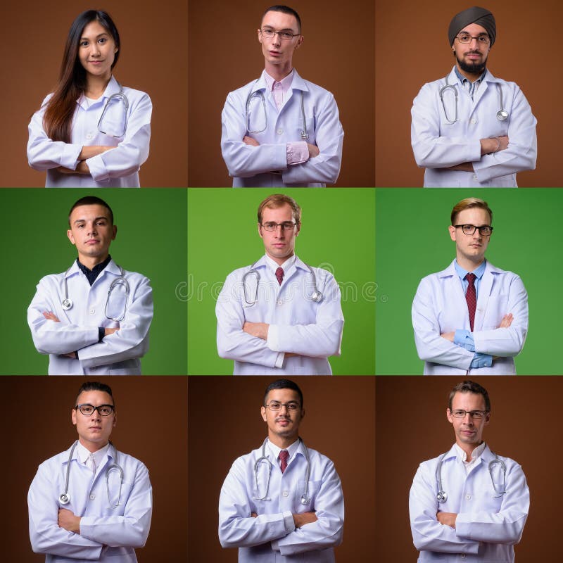 Portraits of Doctors and Healthcare Workers Looking at Camera Shot in ...