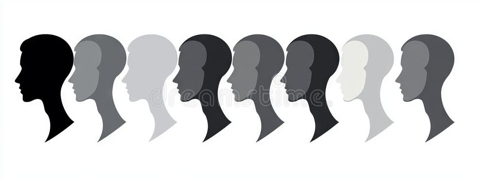 9 Portraits of Humans in Greyscale Stock Image - Image of dictatorship ...