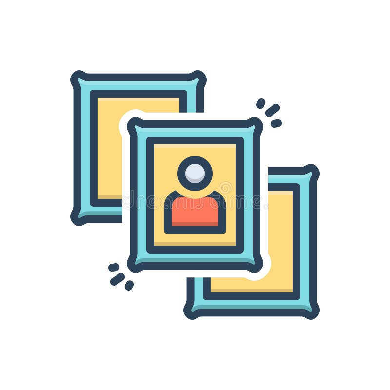 Color Illustration Icon for Portraits, Painting and Picture Stock ...