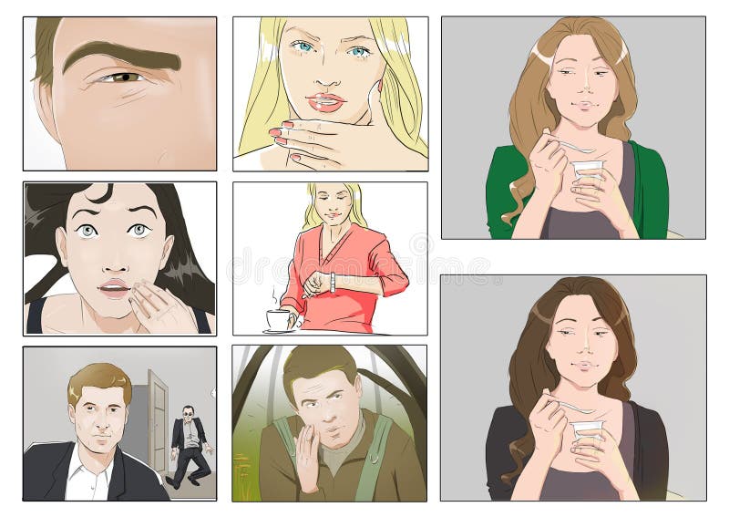 Portraits Storyboards Stock Illustrations – 4 Portraits Storyboards ...