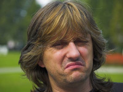 Portray of Unconvinced Man stock photo. Image of blurred - 1247316