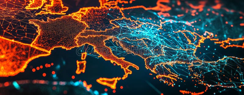 A Portrayal of Global Connectivity, Where Digital Light Strands Connect ...