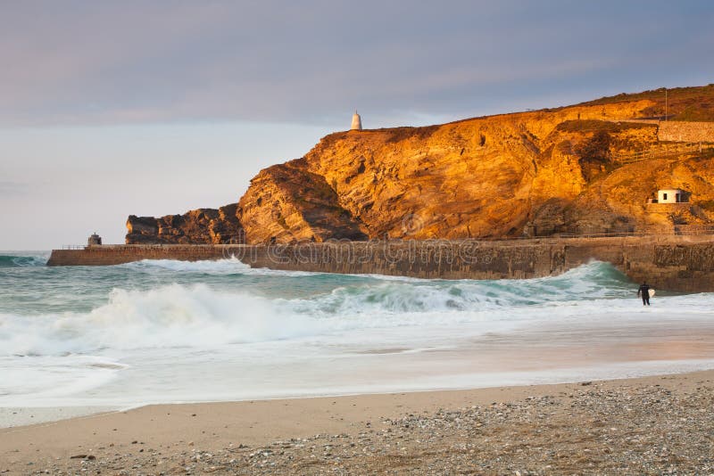 Portreath stock photo. Image of dusk, england, scenic - 20035256