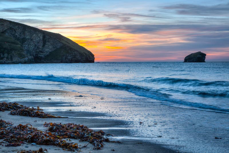 Portreath Beach Cornwall stock photo. Image of england - 60446524