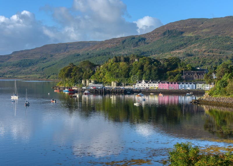 Portree Harbour in the Isle of Skye Stock Photo - Image of jetties ...