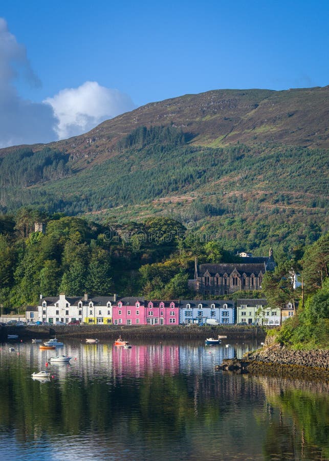A View of the Harbour at Portree Stock Photo - Image of landscape ...