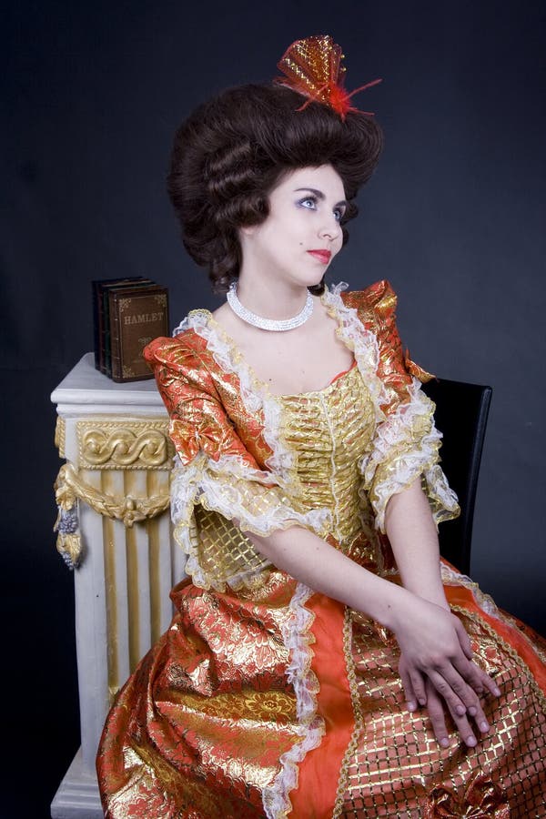 Portret do século XVIII foto de stock. Imagem de sensual - 5503016