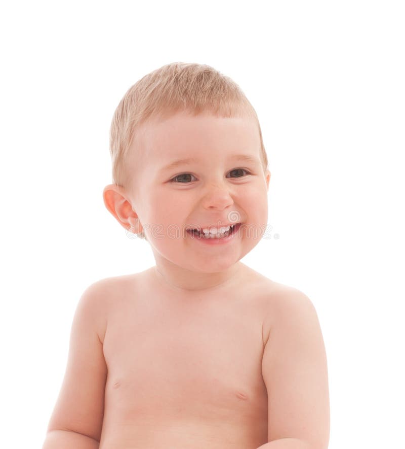 Portret Van Aanbiddelijke Blije Jongen Stock Afbeelding - Image of hart ...