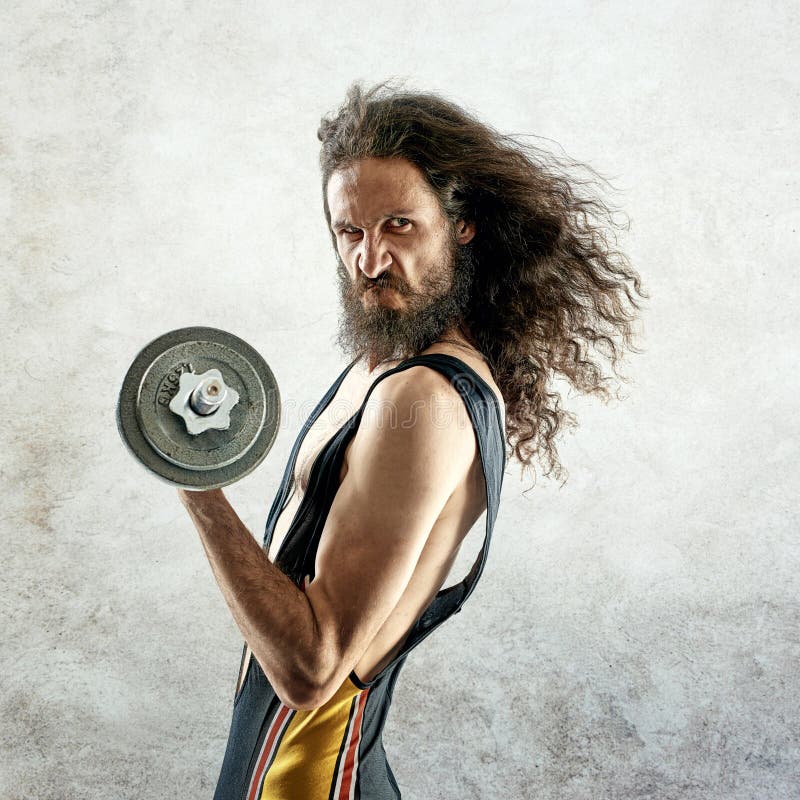 Portret Van Een Magere Bodybuilder Stock Foto - Image of gymnastiek ...