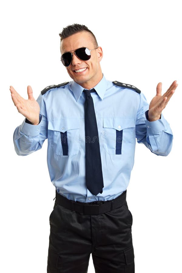 Portret Van Jonge Politieagent Stock Foto - Image of kaukasisch ...