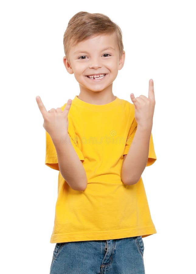 Lachend Mooi Verwend Kind Voor Het Bespotten Van Houding En Schadelijk ...