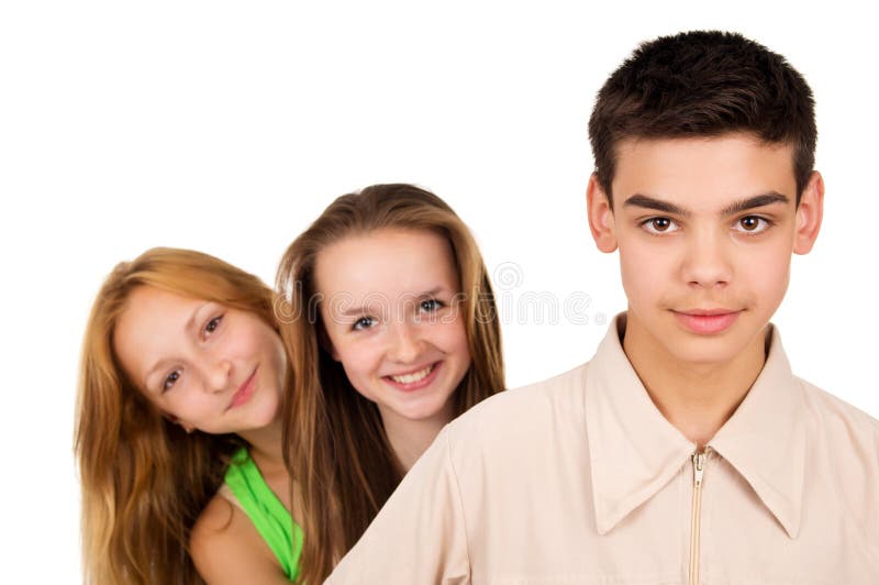 Portret van jongeren stock afbeelding. Image of emotie - 32433253