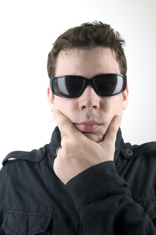 Portret van Mannetje stock afbeelding. Image of bril - 17031279