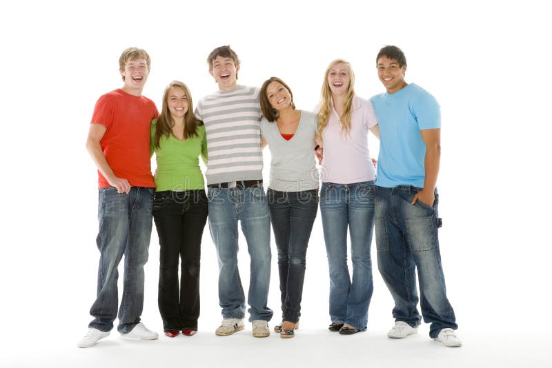 Portret Van Tieners En Jongens Stock Afbeelding - Image of ernstig ...